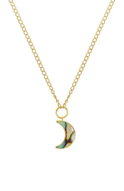 FREYA ROSE Necklace With Paua Moon - Green