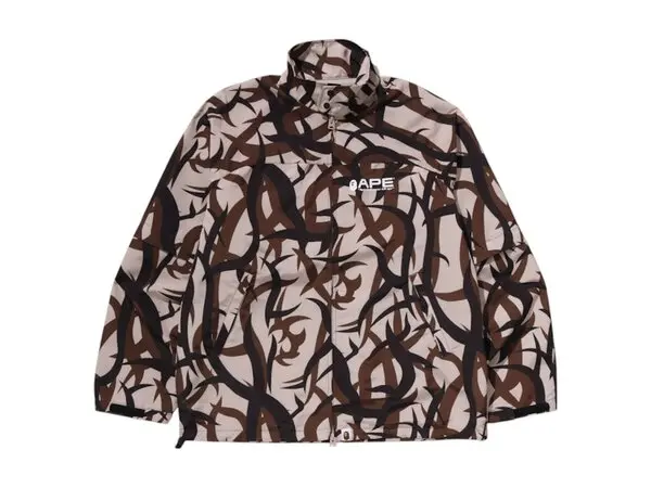 A BATHING APE Trial Camo Rain Jacket - Beige