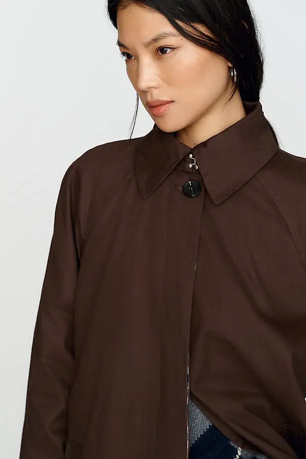 Avec Les Filles Long Trench Coat - Java Brown