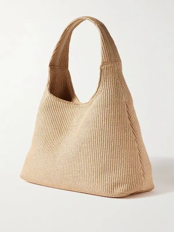 JIMMY CHOO Embroidered Raffia Tote - Neutrals
