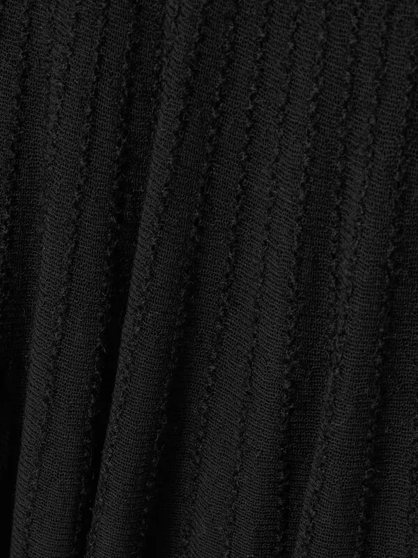 Khaite Dawn Pointelle-knit Midi Skirt - Black