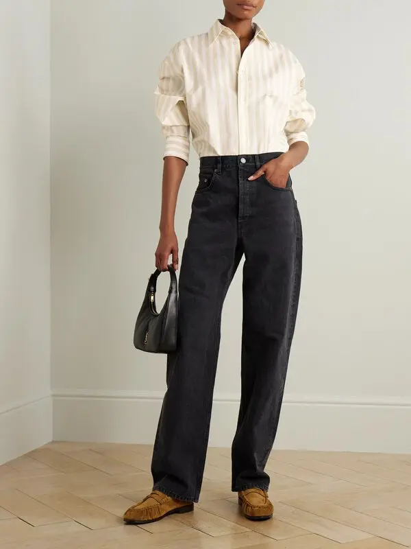 Saint Laurent Striped Cotton-piqué Shirt