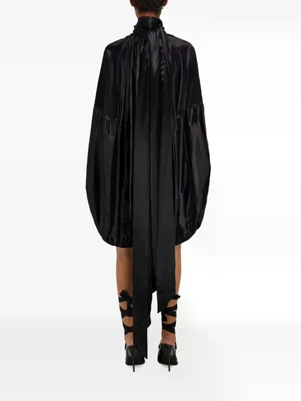FERRAGAMO Satin Mini Dress - Black
