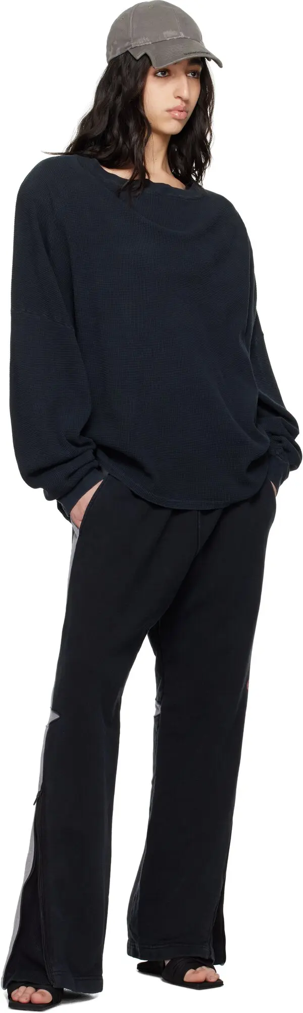 Greg Ross Shoulder Pad Thermal Long Sleeve T-Shirt - Black