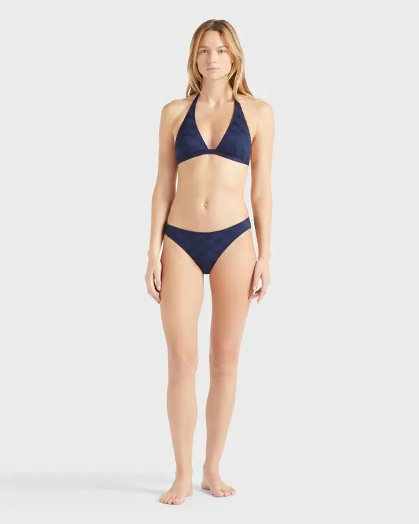 Vilebrequin Midi Brief Bikini Bottom Turtles Monogram - Blue