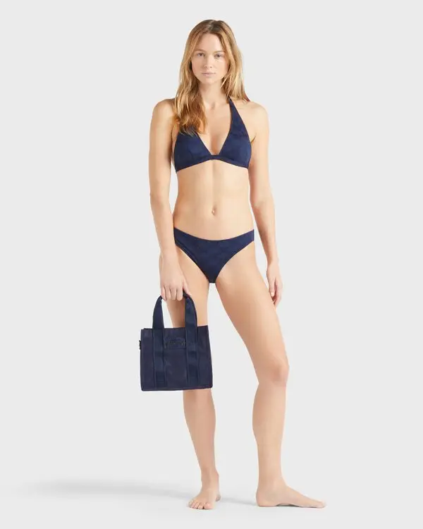 Vilebrequin Midi Brief Bikini Bottom Turtles Monogram - Blue