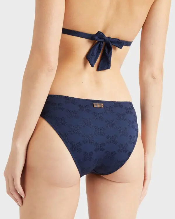 Vilebrequin Midi Brief Bikini Bottom Turtles Monogram - Blue