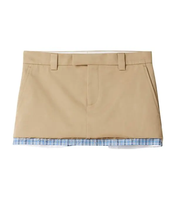 Miu Miu Cotton Chino Mini Skirt