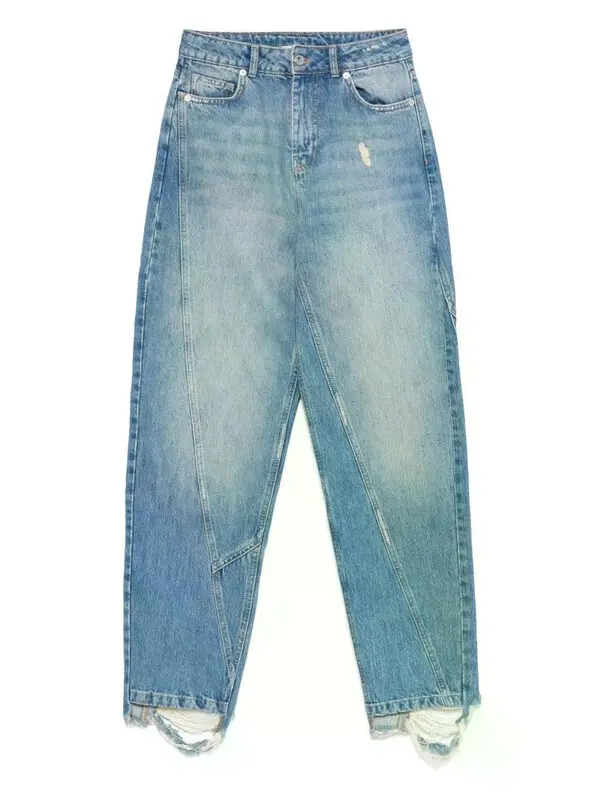 HALFBOY Distressed Boyfriend Jeans - Blue