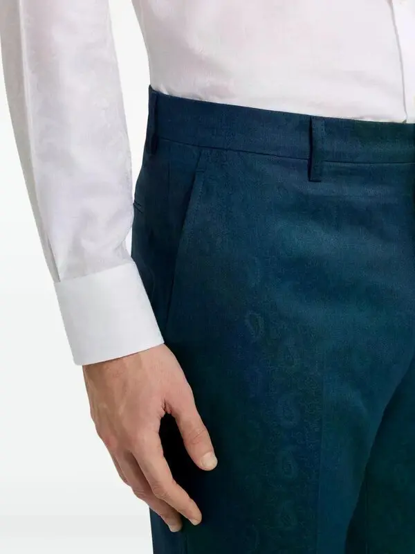 Etro Wool Straight-leg Trousers