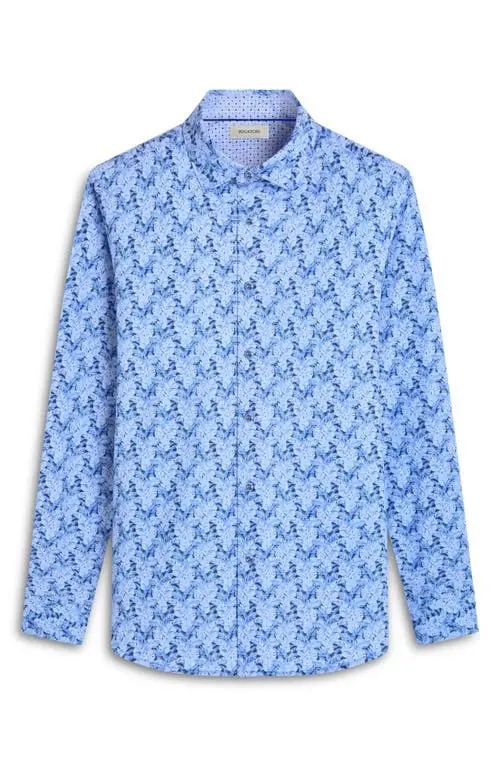 Bugatchi Jimmy Ooohcotton® Leaf & Diamond Print Button-up Shirt