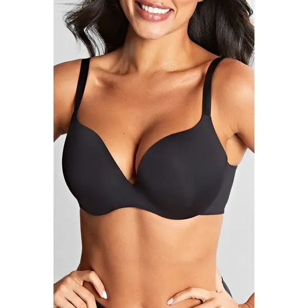 Panache 365 Underwire Smooth & Seamless Plunge T-shirt Bra - Black