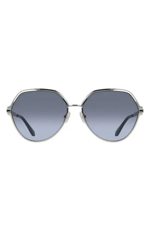 FERRAGAMO 62mm Oversized Sunglasses - Gold/ Grey Gradient
