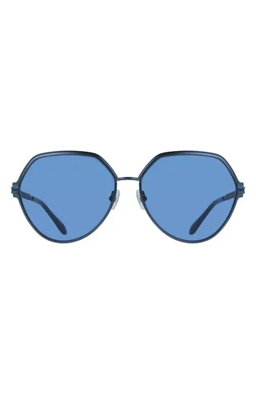 FERRAGAMO 62mm Oversized Sunglasses - Matte Blue