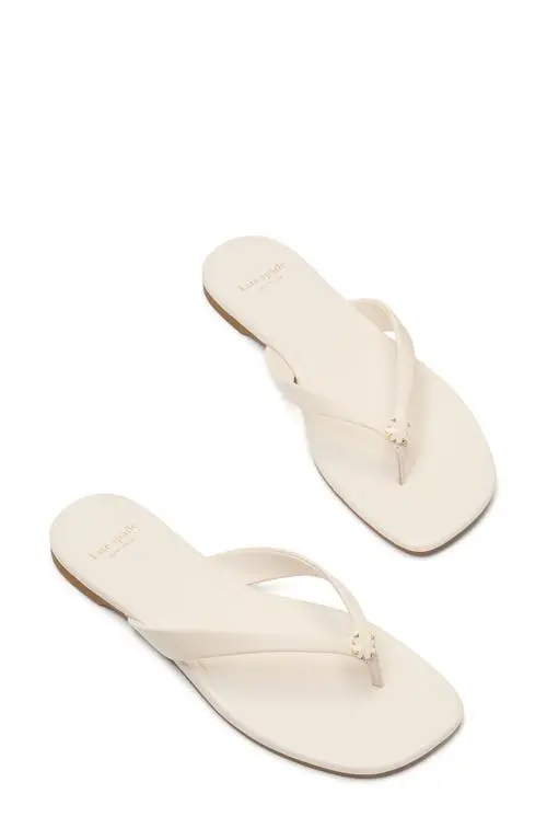 Kate Spade New York Flower Flip Flop - Cream