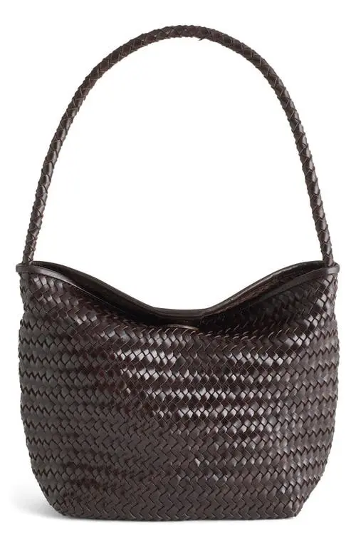 Madewell Handwoven Leather Shoulder Bag - Coffee Bean