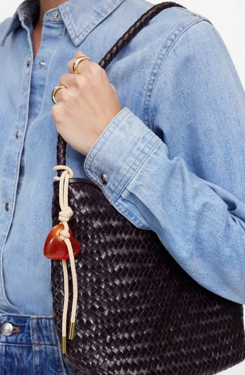 Madewell Handwoven Leather Shoulder Bag - Coffee Bean