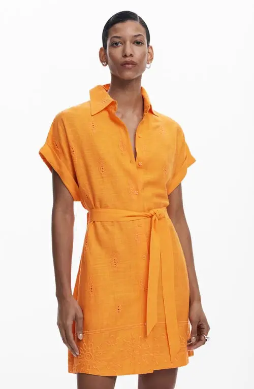 Desigual Short Sleeve Mini Shirtdress