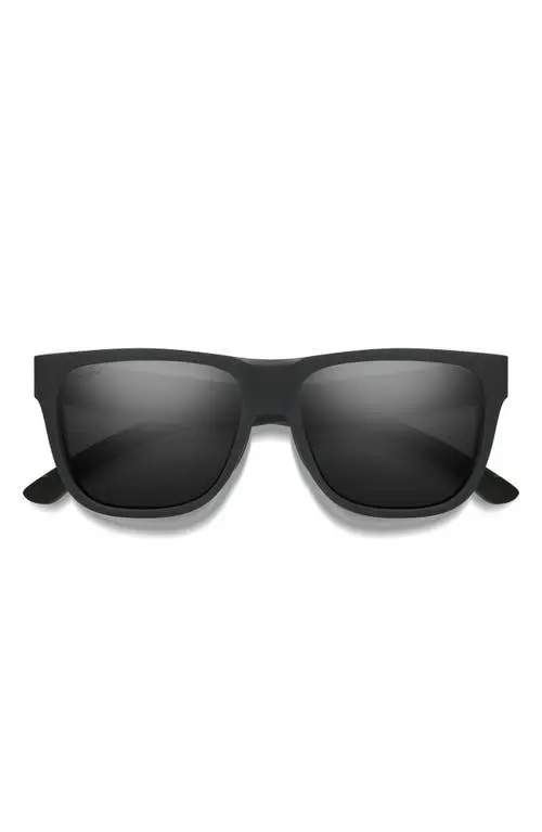 SMITH Lowdown 2 55mm Chromapop™ Polarized Square Sunglasses - Matte Black /black