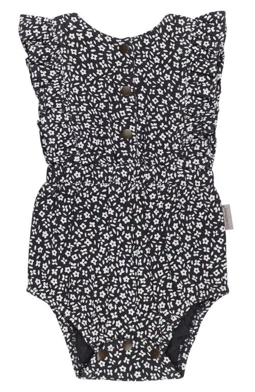 L'OVEDBABY Ruffle Organic Cotton Gauze Romper - Chia Floral