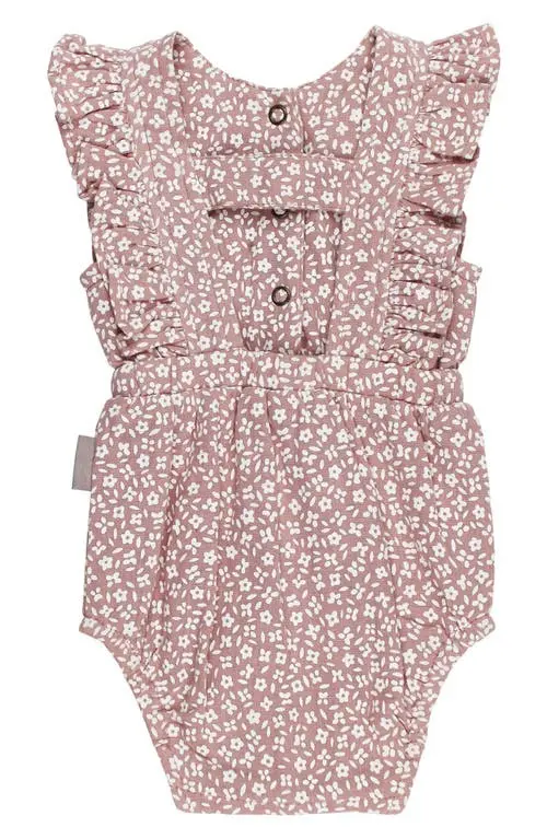 L'OVEDBABY Ruffle Organic Cotton Gauze Romper - Taffy Floral