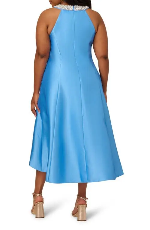 Adrianna Papell Halter Neck High-low Dress