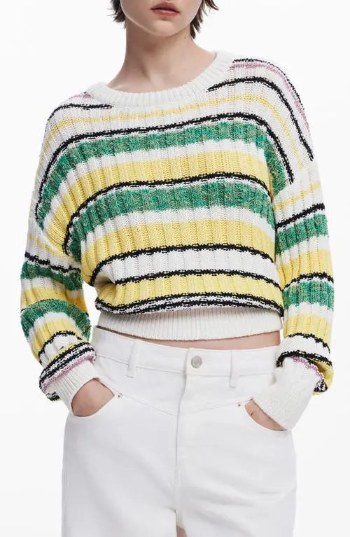 Desigual Striped Crewneck Sweater - Multi Stripe