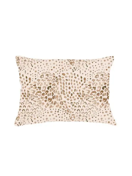 Anaya Cheetah Velvet Pillow With Down Alternative Insert - Brown