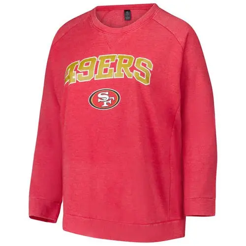 Profile Fanatics San Francisco 49ers Acid Wash Raglan Pullover Sweatshirt