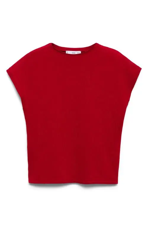 Mango Fine Knit Sleeveless Sweater - Red