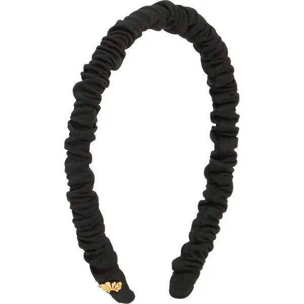 Lele Sadoughi Jessie Ruched Headband - Jet