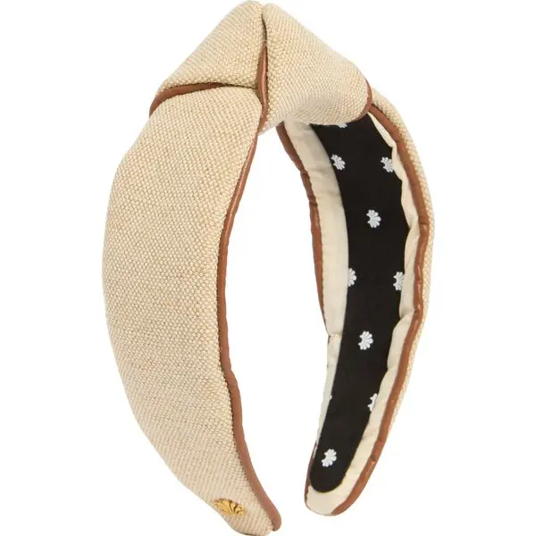 Lele Sadoughi Knotted Headband - Natural Canvas