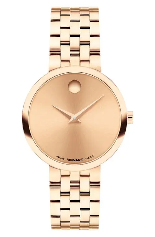 Movado Museum Classic Bracelet Watch - Rose Gold