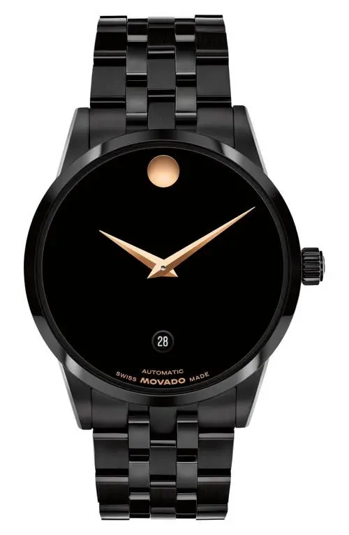 Movado Museum Classic Automatic Bracelet Watch - Black/ Black