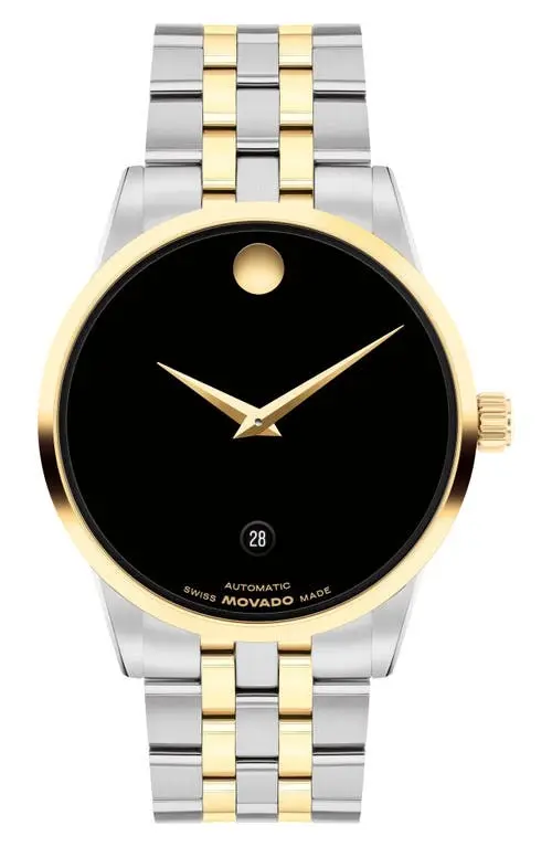 Movado Museum Classic Automatic Bracelet Watch - Black/ Two Tone
