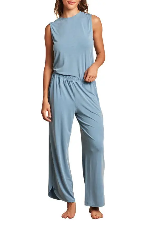 Barefoot Dreams Malibu Collection® Sand Washed Jersey Wide Leg Pajamas - Seashore