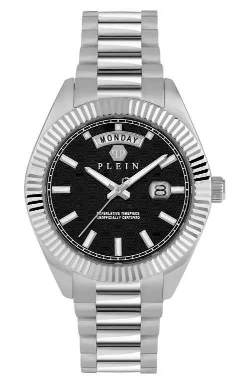 Philipp Plein Date Superlative Bracelet Watch - Stainless Steel