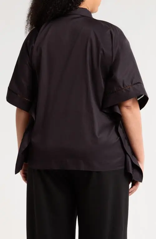 HARSHMAN Harpa Short Sleeve Button-up Shirt - Black