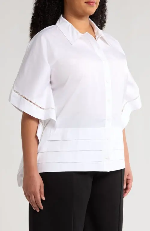 HARSHMAN Harpa Short Sleeve Button-up Shirt - White