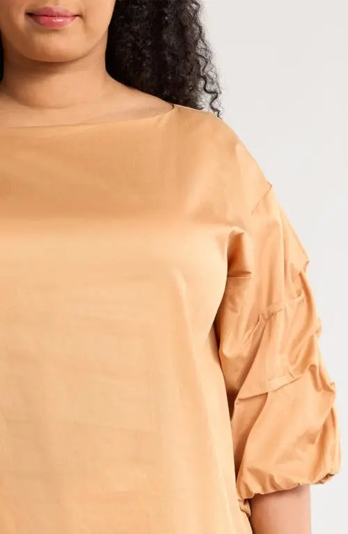 HARSHMAN Balia Cotton Popover Top - Sand