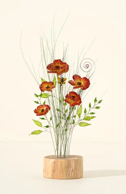 UNCOMMON GOODS Birth Month Wildflower Bouquet - August - Poppy