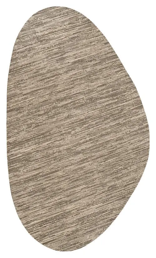 JONATHAN Y Callan Modern Rustic Abstract Indoor/outdoor Shaped Area Rug - Beige/brown