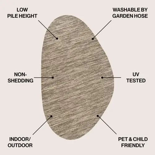 JONATHAN Y Callan Modern Rustic Abstract Indoor/outdoor Shaped Area Rug - Beige/brown