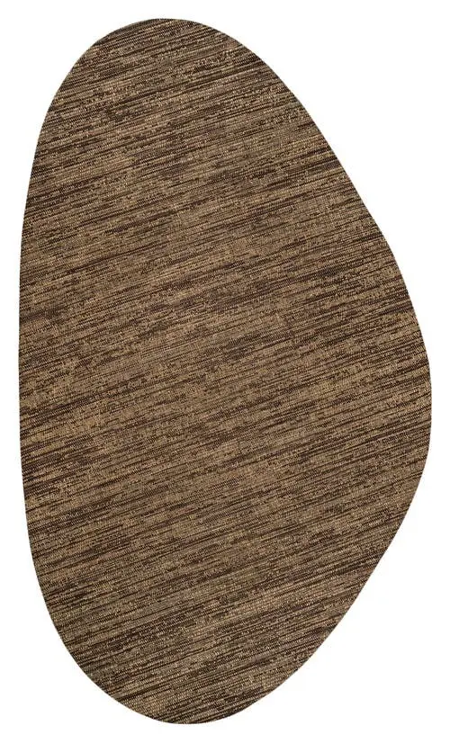 JONATHAN Y Callan Modern Rustic Abstract Indoor/outdoor Shaped Area Rug - Brown/black