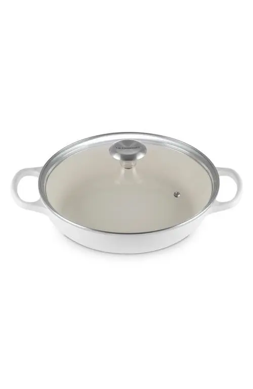 LE CREUSET Signature 2.25-quart Enameled Cast Iron Braiser - White