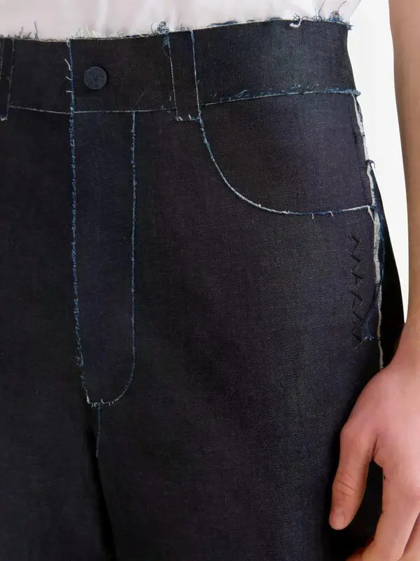 Marni High-waisted Denim Shorts - Blue