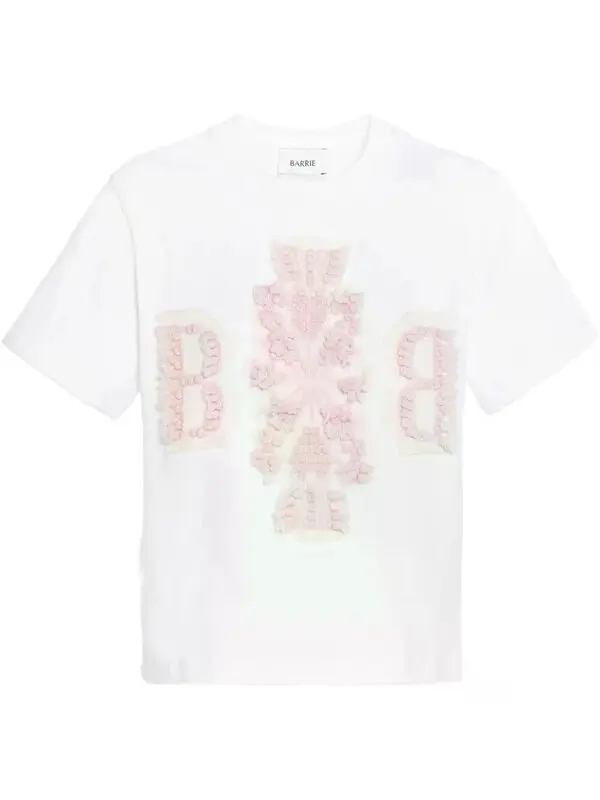 BARRIE Embroidered Logo T-shirt - White
