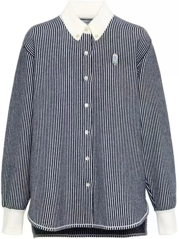 BARRIE Striped Shirt - Black