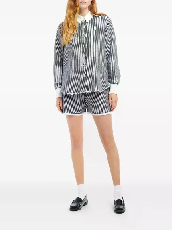 BARRIE Striped Shirt - Black