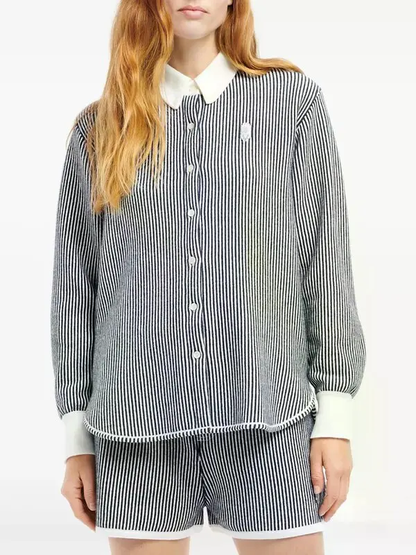 BARRIE Striped Shirt - Black